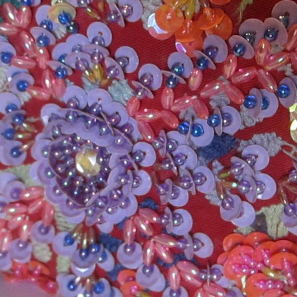 Laura lee's designs | Bags | Laura Lees Designs Floral Sequins Fabric ...